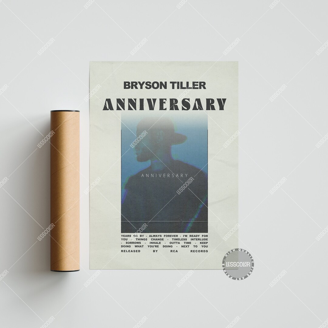 Bryson Tiller Posters / Anniversary Poster Tracklist Album - Etsy