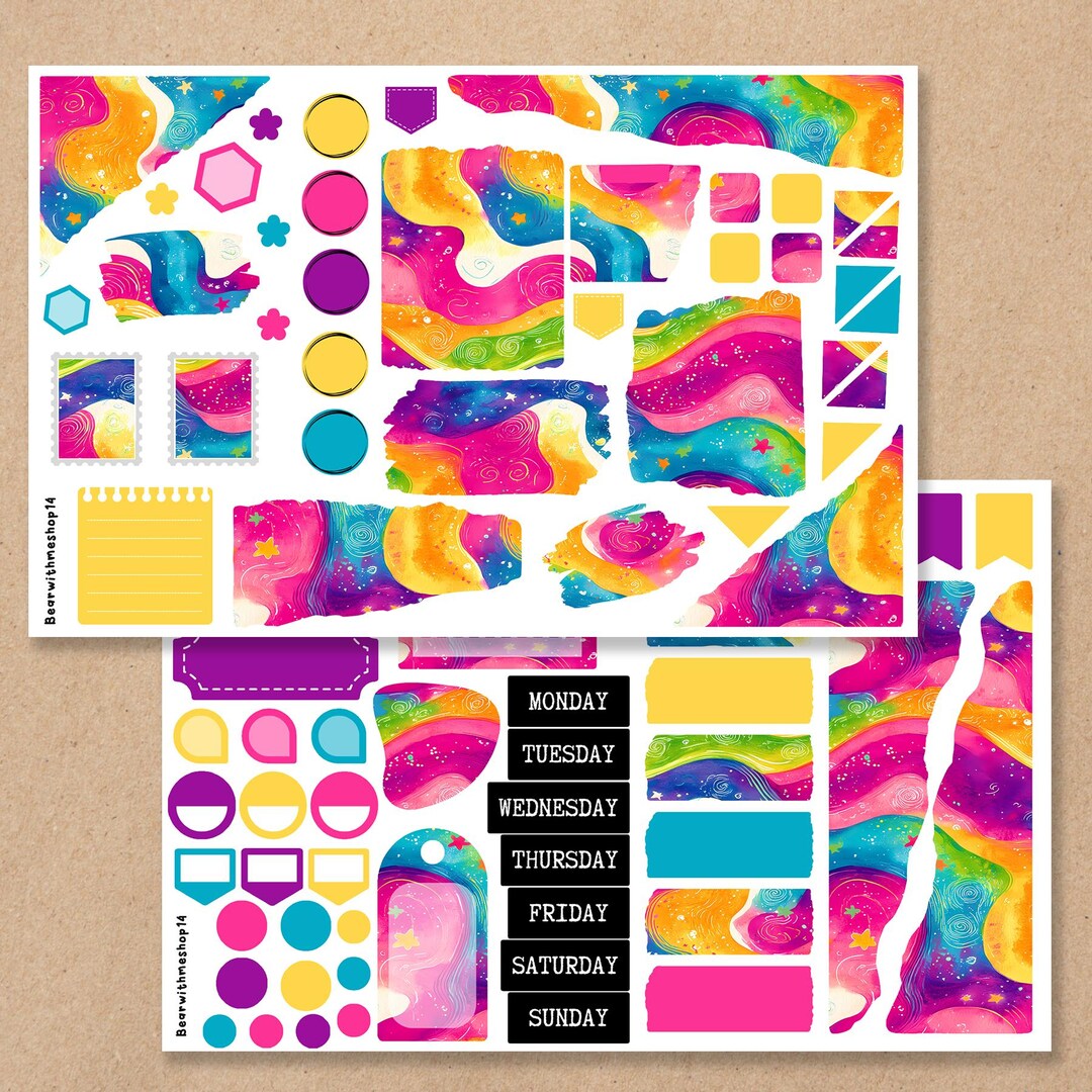 Mirae - Printable Journaling Sticker Kit | Junk Journaling, Scrapbook ...