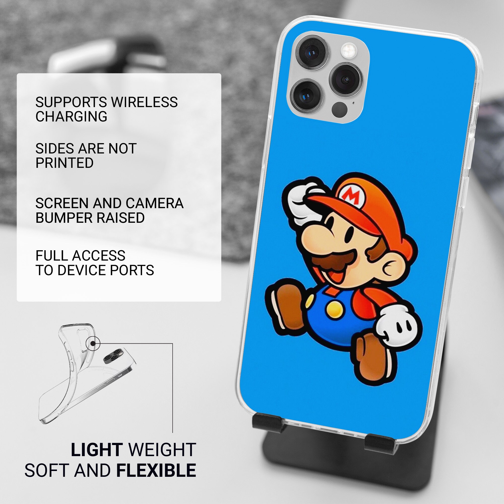 Super Mario Phone Case Cover for iPhone 15 14 13 12 Pro 11 XR SE ...