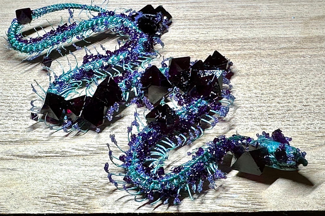 Deep Purple amethyst Crystallized Snake Skeleton Real - Etsy