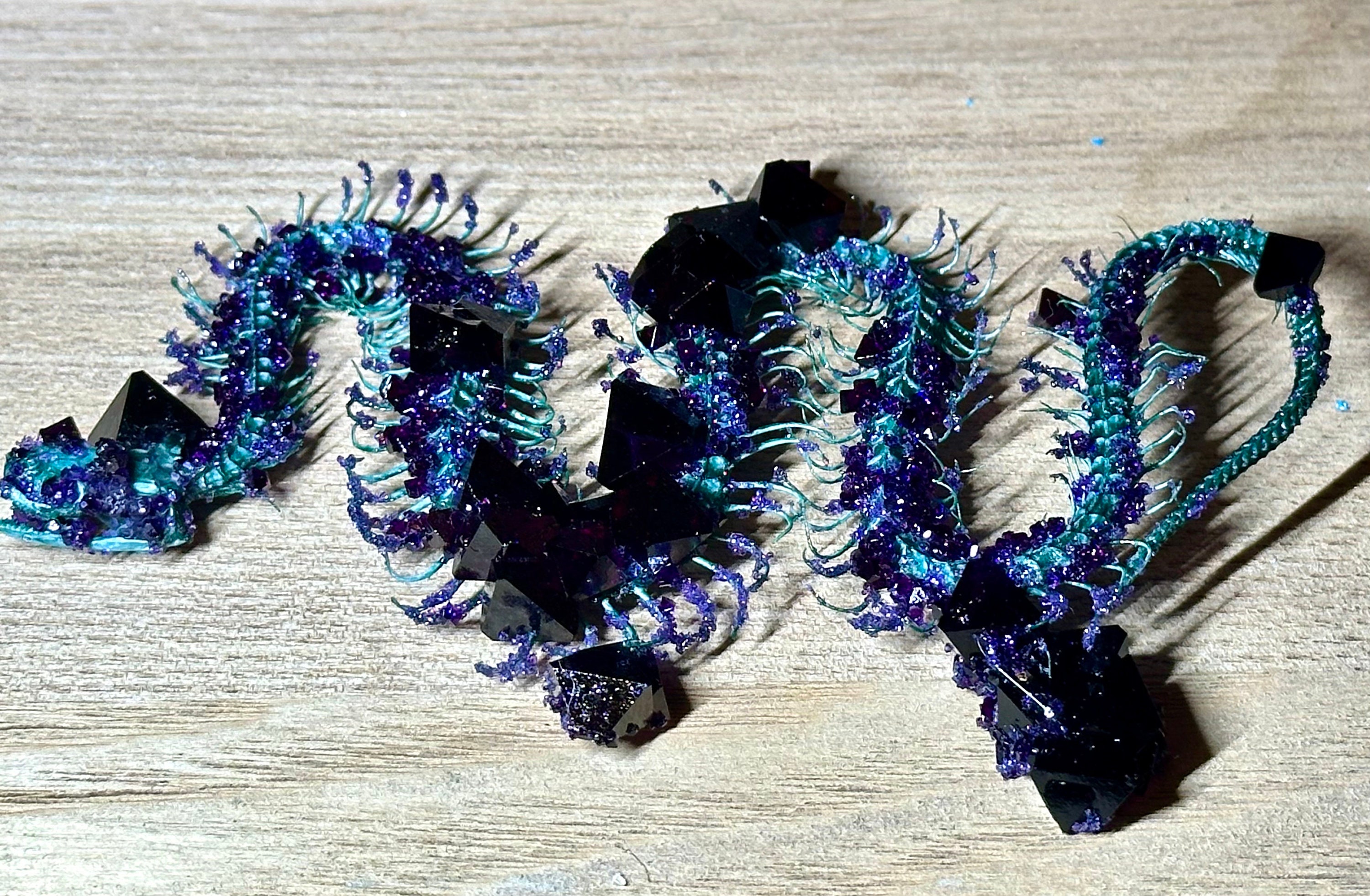 Deep Purple amethyst Crystallized Snake Skeleton Real - Etsy