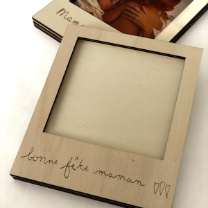 Personalized Polaroid Photo Magnet, Magnetic Wooden Frame, Christmas ...