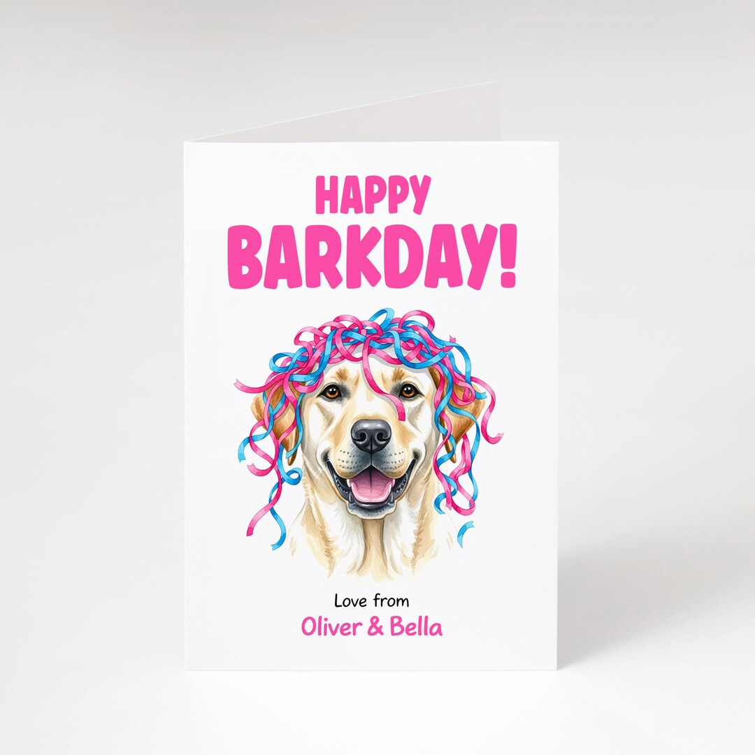 Personalised Labrador Birthday Card: Watercolour Dog Lover Gift - Etsy