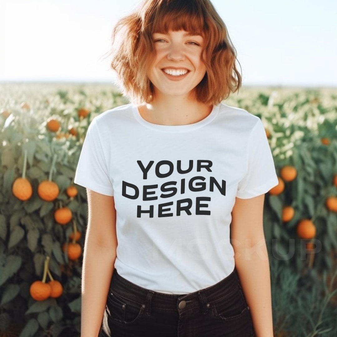 White T Shirt Mockup Bella Canvas Mock Model Mockup Bella - Etsy