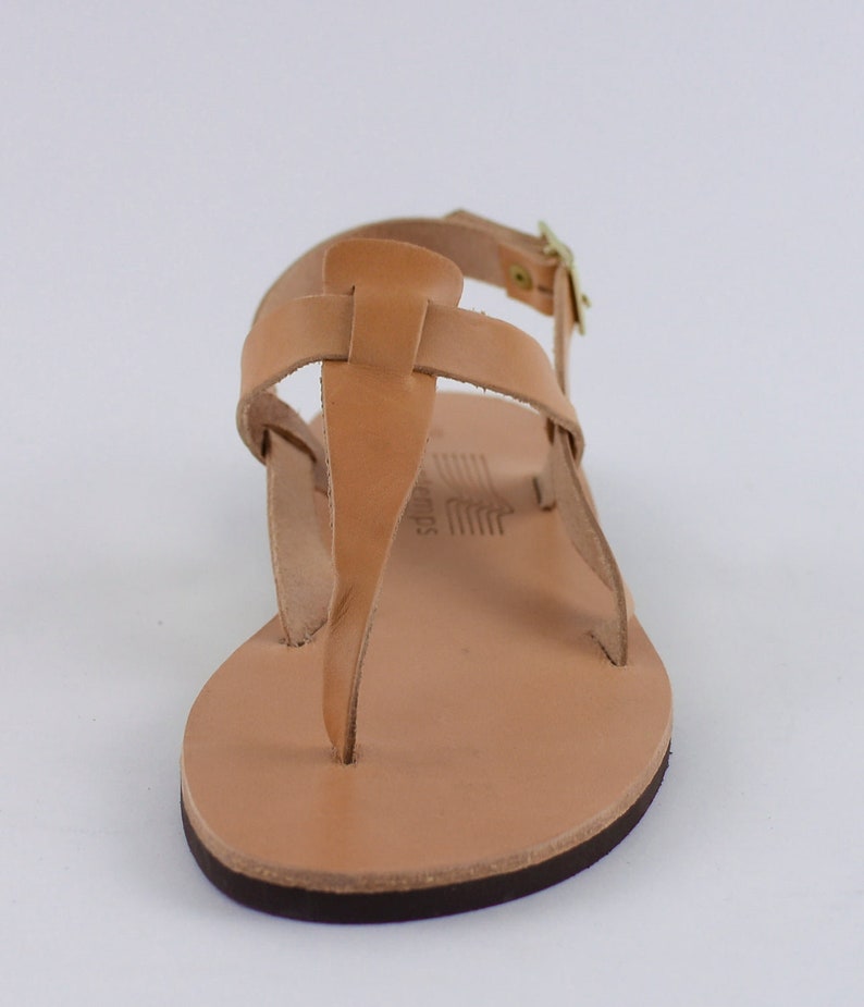ATHENA NATURAL LEATHER Sandals - Etsy