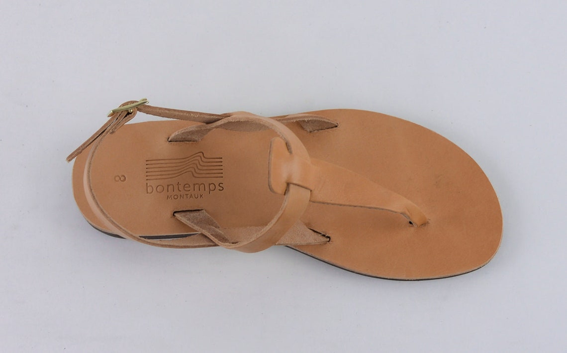 ATHENA NATURAL LEATHER Sandals - Etsy