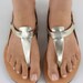 ATHENA GOLD LEATHER Sandals - Etsy