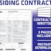 Detailed Siding Construction Contract - New or Remodel - Contractor ...
