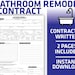Detailed Bathroom Remodel Construction Contract - New or Remodeling ...