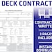 Deck Construction Contract | Contractor Written | Instant Download PDF ...