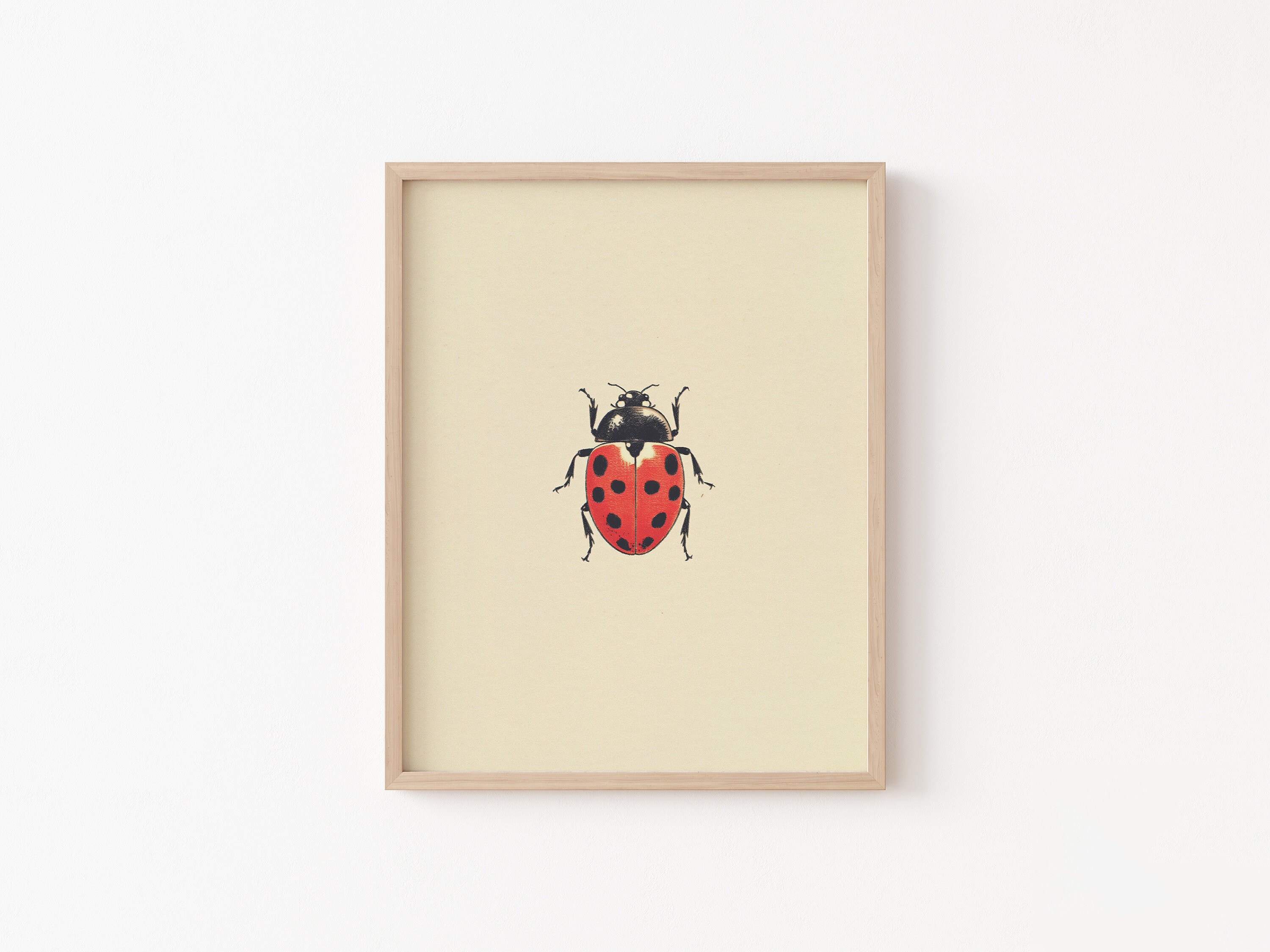Vintage Ladybug, Antique Beetle PRINTABLE Wall Art Print | Red ...