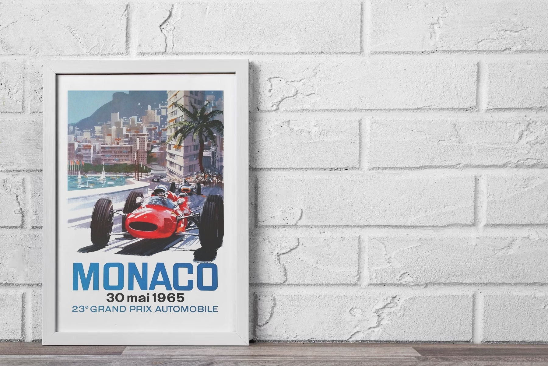 Monaco Grand Prix 1965 Digital Print, Formula One, Gift Idea, Retro ...