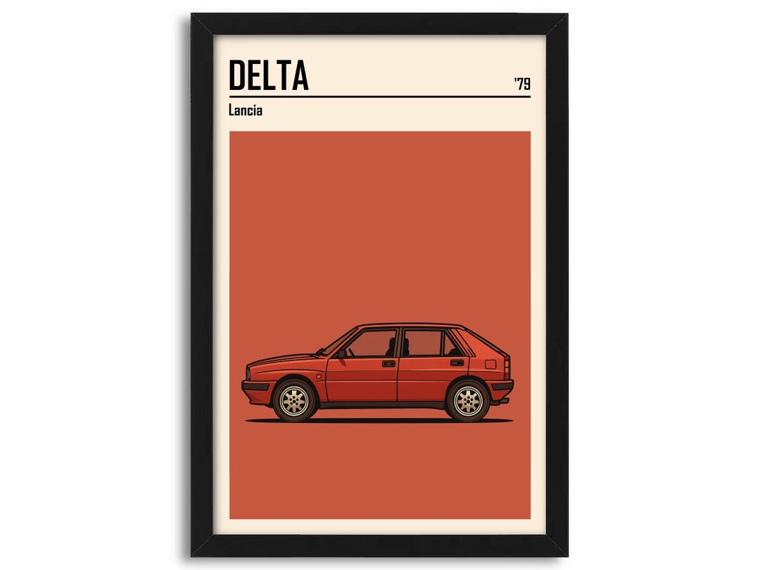 Lancia Delta Integrale - 1979, Minimalist Poster, Digital Print, Gift ...