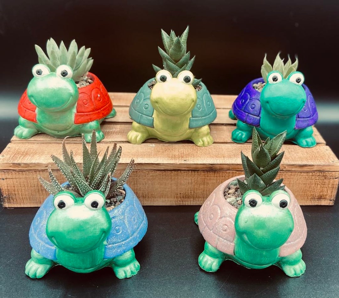 Handmade Turtle Planters - Etsy