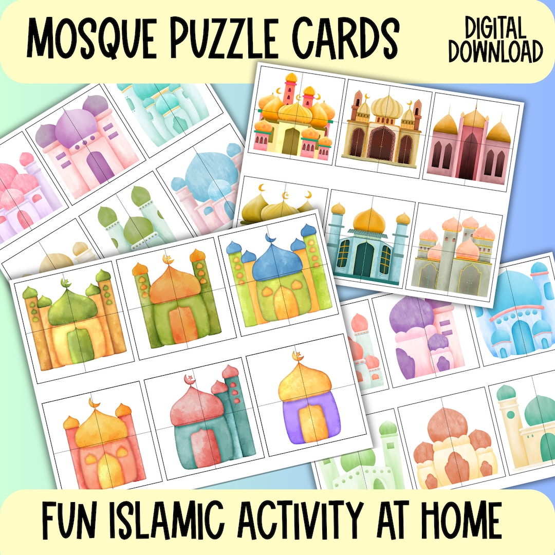 Islam Puzzle Cards Digital Download Islam Busy Book for - Etsy UK