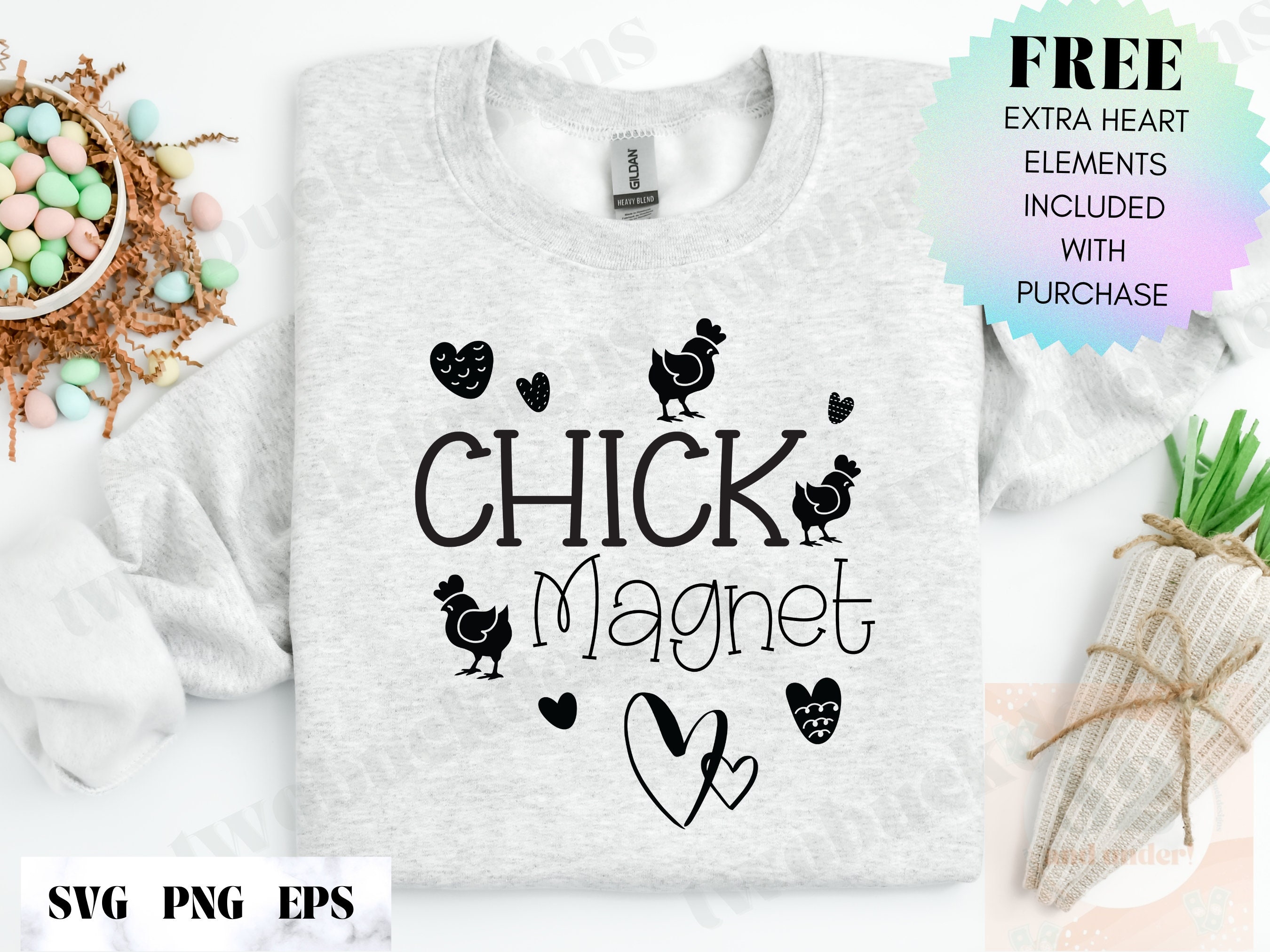 Chick Magnet Svg, Chick Magnet Png, SVG PNG EPS, Easter Svg, Cute ...