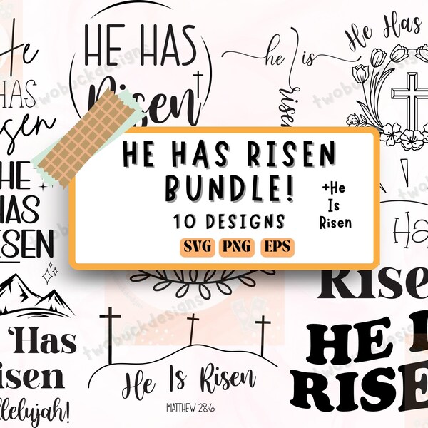 He is Risen Svg - Etsy