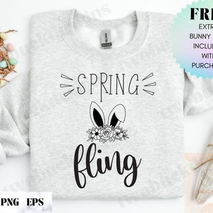 Spring Fling Svg, Spring Fling Png, SVG PNG EPS, Easter Svg, Cute ...