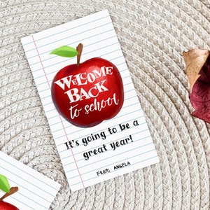 Back to School Apple Gift Tag Printable Template, Editable 1st First ...