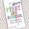 Back to School Gift Tag Printable Template, Editable Happy 1st First ...