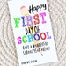 Back to School Gift Tag Printable Template, Editable Happy 1st First ...