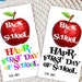 Back to School Apple Gift Tag Printable Template, Editable 1st First ...