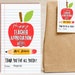 Teacher Appreciation Gift, Editable Printable Teacher Gift End of ...