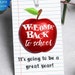 Back to School Apple Gift Tag Printable Template, Editable 1st First ...