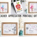 Teacher Appreciation Gift Editable Printable End of School Keepsake for ...