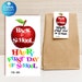 Back to School Apple Gift Tag Printable Template, Editable 1st First ...