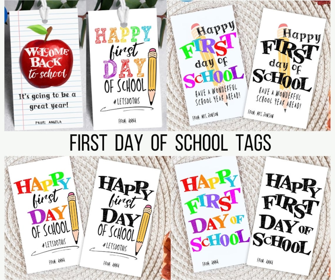 First Last Day of School Flags Preschool-6th Grade Bundle Printable ...