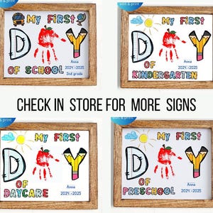First 1st Day of School Handprint Memory Keepsake, Back to School Sing ...