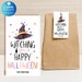 Printable Witching You a Happy Halloween Gift Tag, Spooky Treat Bag Tag ...