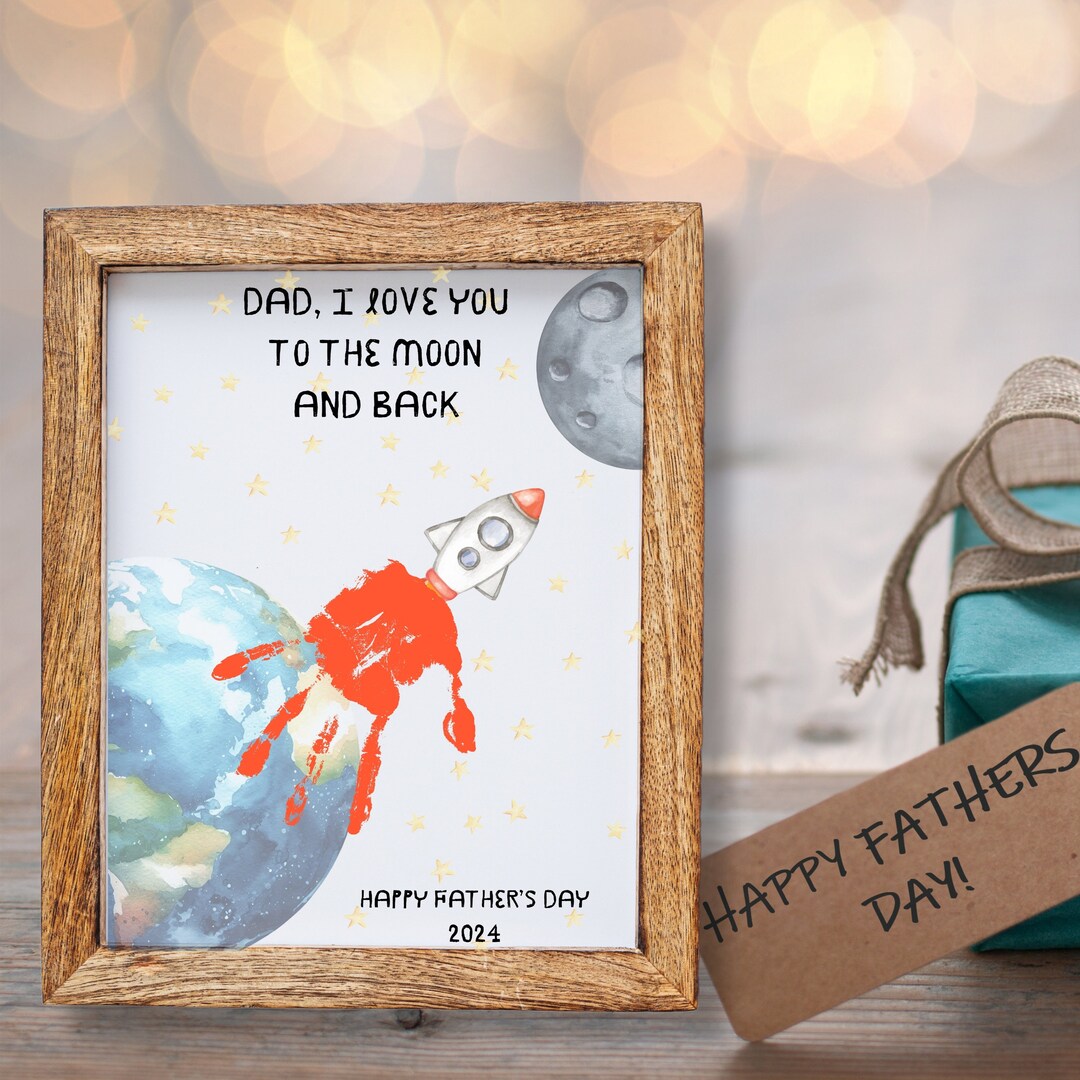 Father's Day Keepsake Handprint Printable DIY Craft Gift for Dad Daddy ...