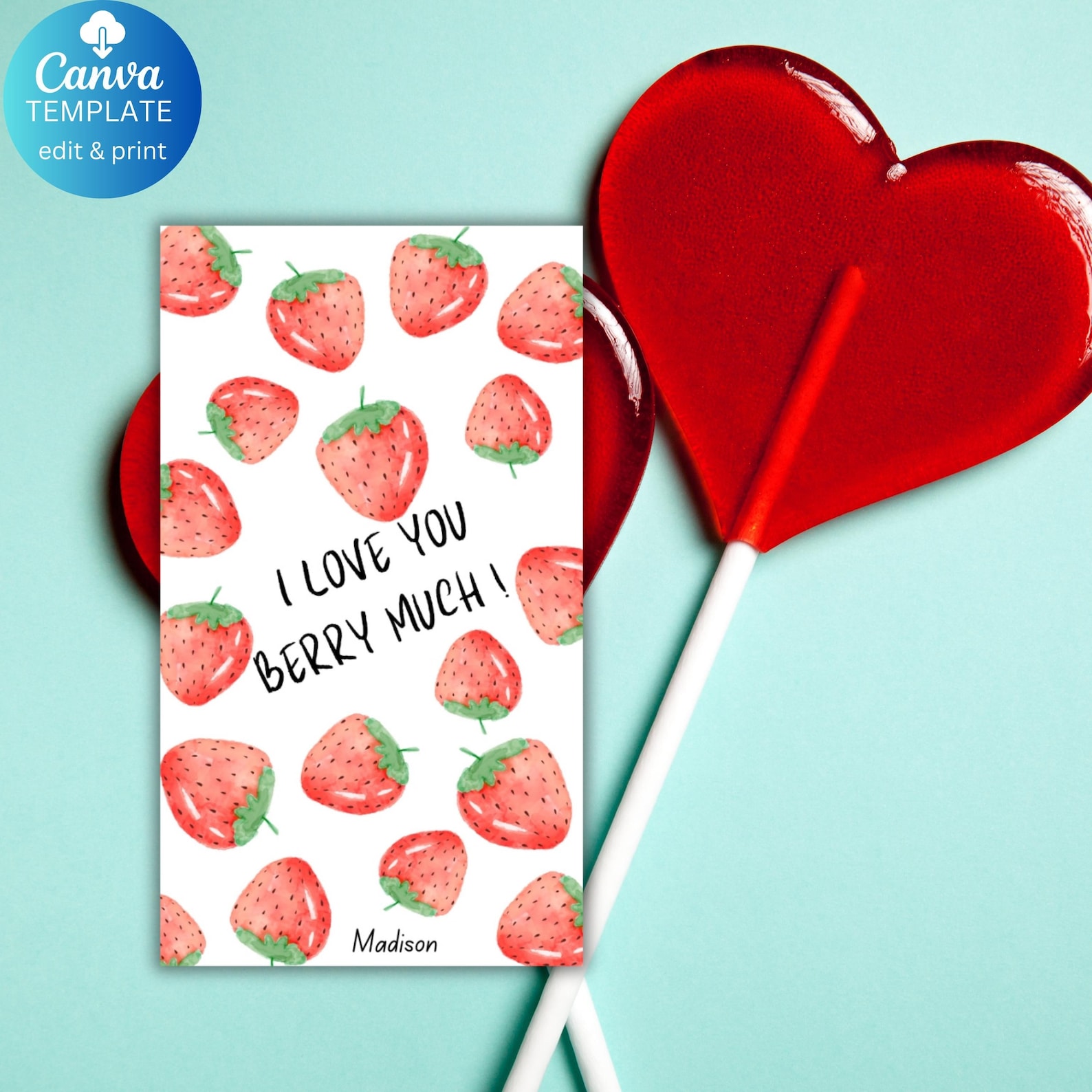 Editable Berry Valentines Gift Tags Valentine You Are Berry Frend Tag ...