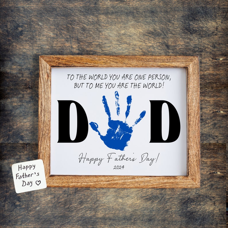Father's Day Handprint Printable DIY Craft Gift for Dad Daddy Papa ...