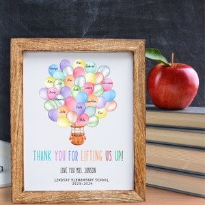 Teacher Appreciation Gift, Editable Printable Teacher Gift End of ...