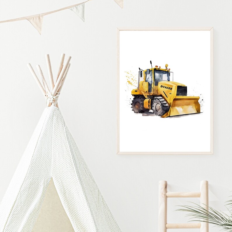 Dozer Truck Wall Art Decor Printable Nursery Art for Kids - Etsy