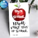 Back to School Apple Gift Tag Printable Template, Editable 1st First ...