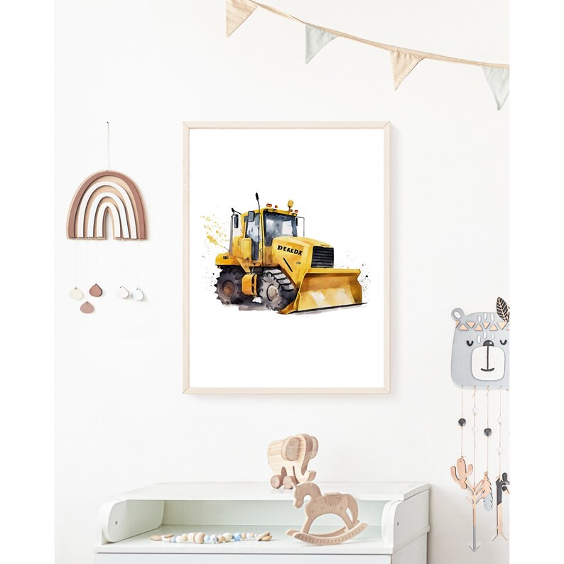 Dozer Truck Wall Art Decor Printable Nursery Art for Kids - Etsy