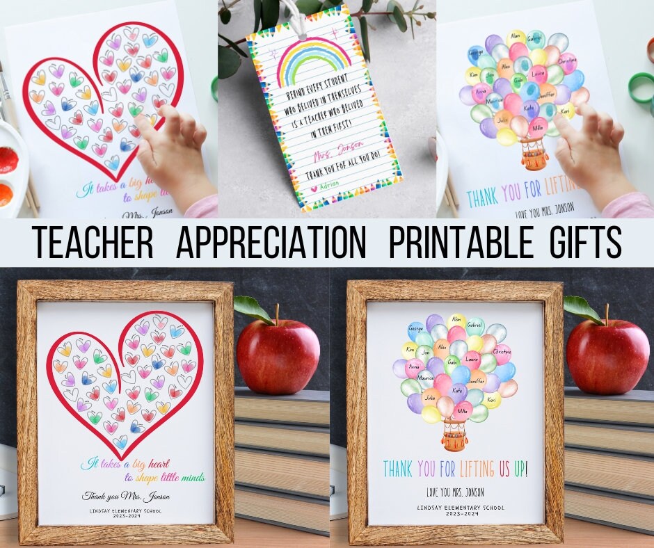 Teacher Appreciation Gift, Editable Printable Teacher Gift End of ...