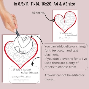 Custom Teacher Appreciation Gift, Editable Printable Teacher Gift End ...