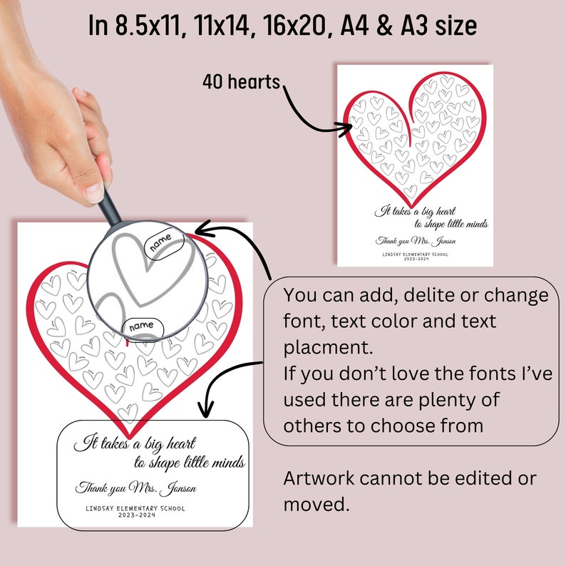 Custom Teacher Appreciation Gift, Editable Printable Teacher Gift End ...