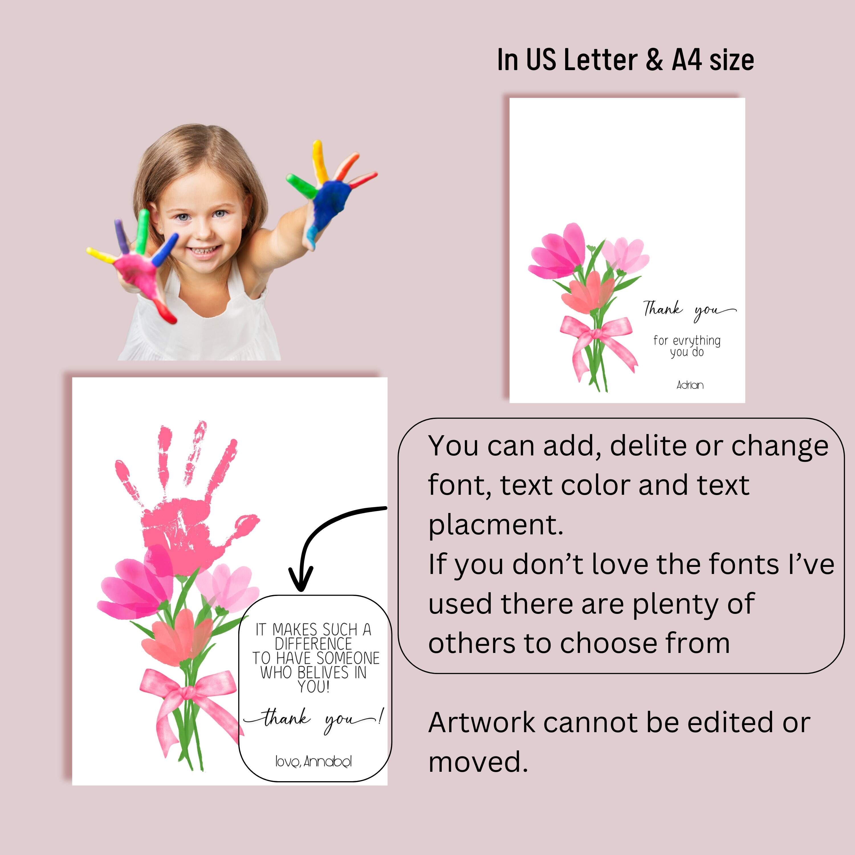 Custom Teacher Appreciation Gift, Editable Printable Teacher Gift End ...