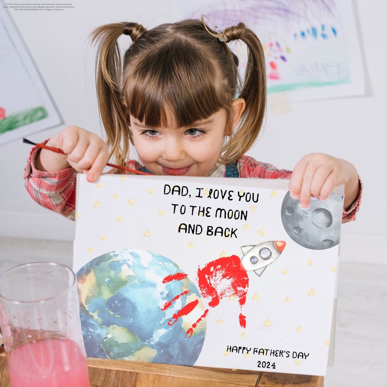 Father's Day Handprint Printable DIY Keepsake Craft Gift for Dad Daddy ...