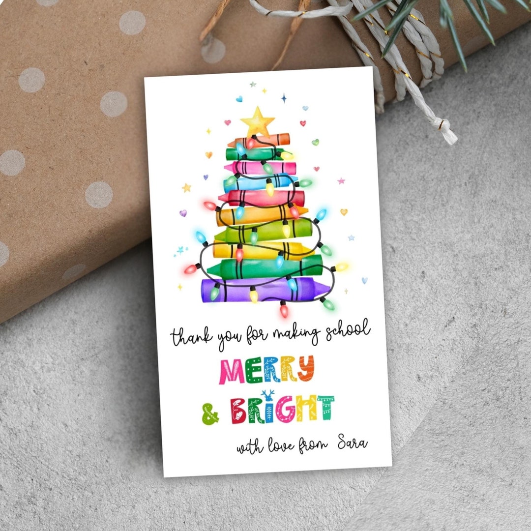 Teacher Appreciation Editable Christmas Gift Tag,printable, Holiday ...