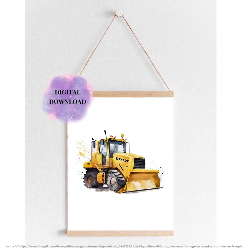 Dozer Truck Wall Art Decor Printable Nursery Art for Kids - Etsy