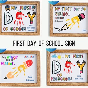 Back to School Gift Tag Printable Template, Editable Happy 1st First ...