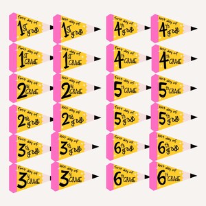 First Last Day of School Flags Preschool - 6th Grade Bundle Printable ...