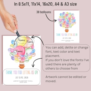 Teacher Appreciation Gift, Editable Printable Teacher Gift End of ...